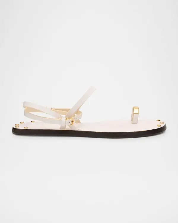 ODISSI Fara Flat Sandals - White