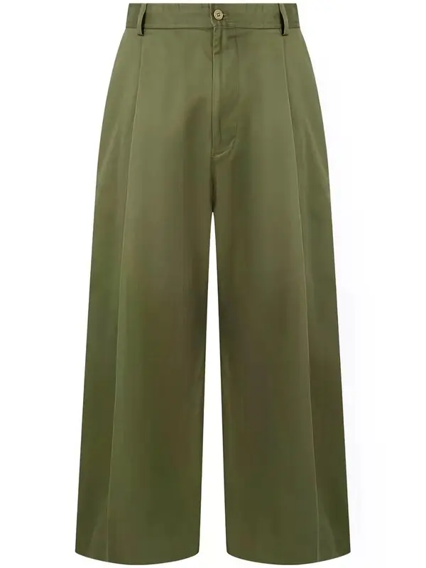 MAN ON THE BOON. On The Boon Pintuck Wide-leg Trousers - Green