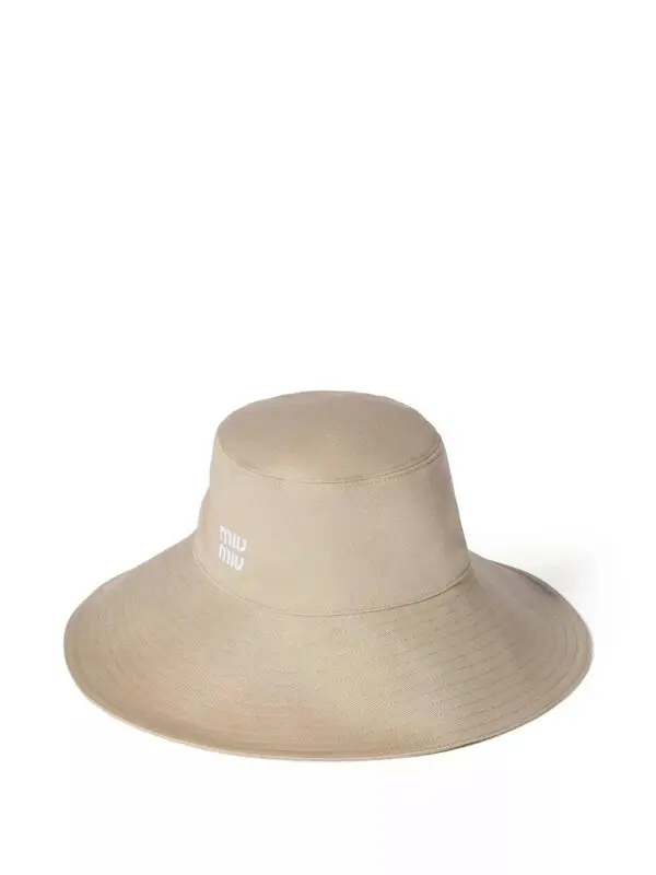 Miu Miu Denim Bucket Hat - Brown