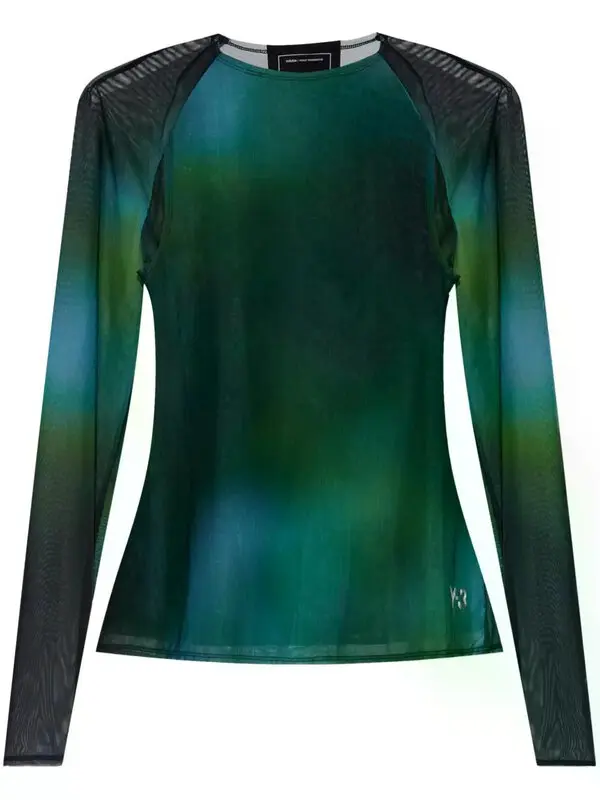 Y3 Gradient Long-sleeve Top - Green