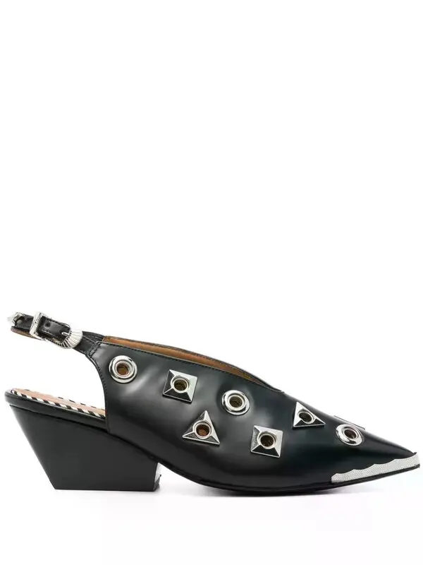 Toga 55mm Stud-embellished Slingback Pumps