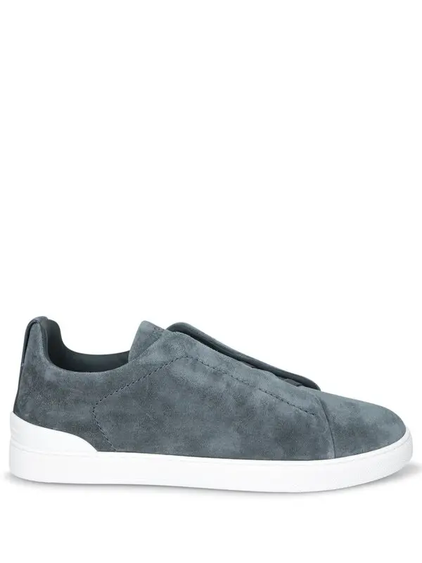 Zegna Suede Slip-on Sneakers - Blue