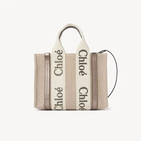Chloé Small Woody Tote Bag - Grey
