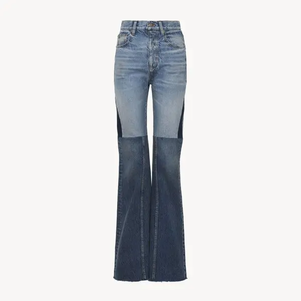 Chloé Flared Patchwork Jeans