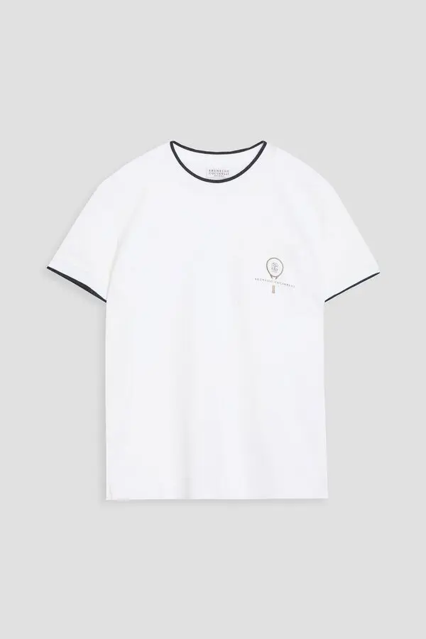 Brunello Cucinelli Printed Cotton-jersey T-shirt