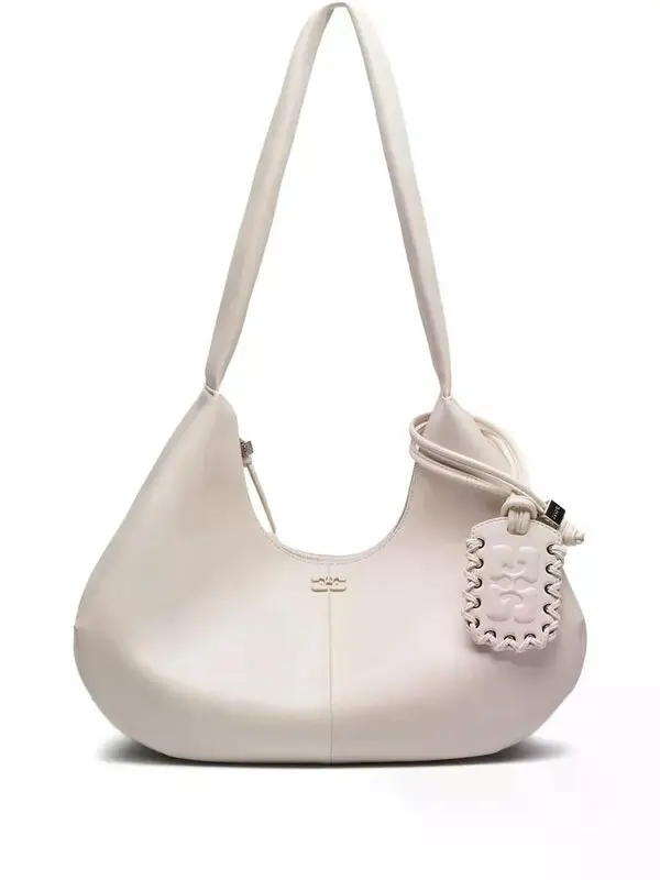 GANNI Logo-debossed Bag - Neutrals