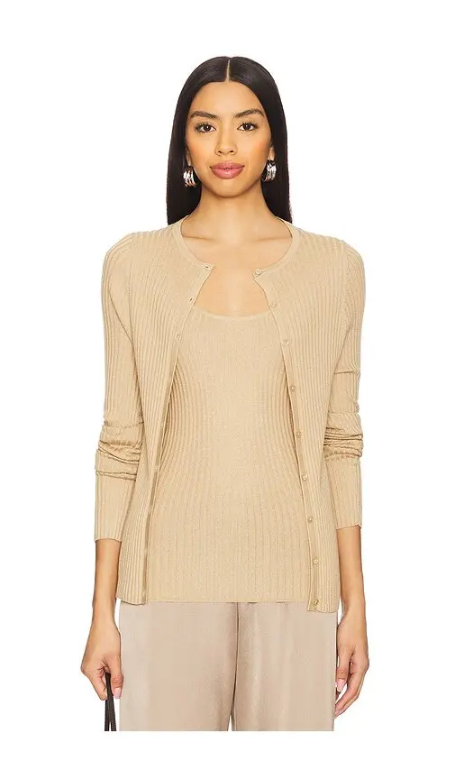CLYQUE Marianna Cardigan - Latte