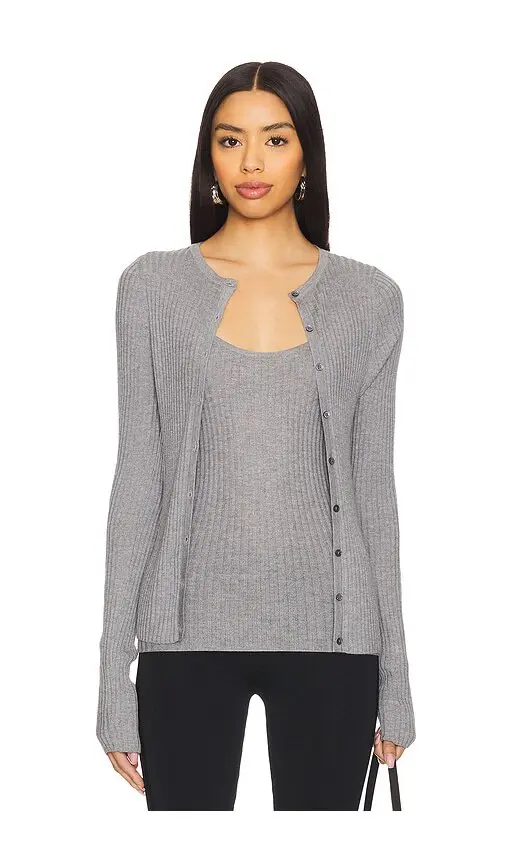 CLYQUE Marianna Cardigan - Gray