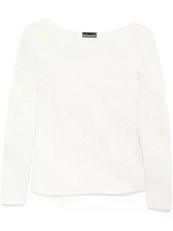 Emporio Armani Textured Top - White