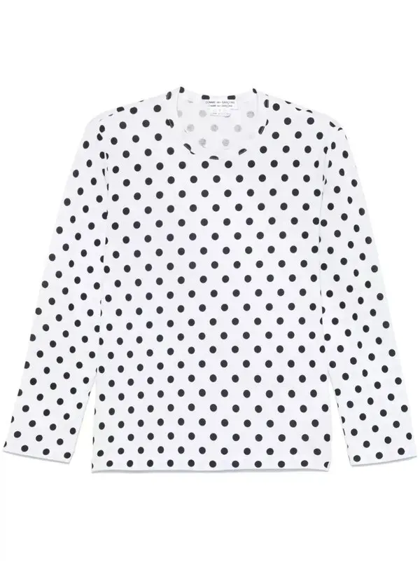 Comme Des Garçons Polka-dot T-shirt - White