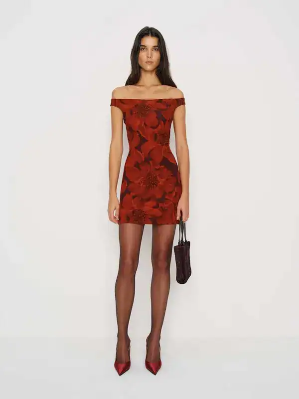 Reformation Lia Knit Dress | Red | Large