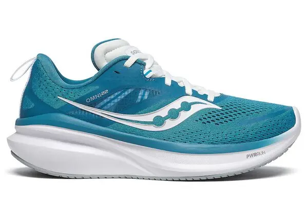 Saucony Omni 22 Athletic Lace Up Sneakers - Bayside/white