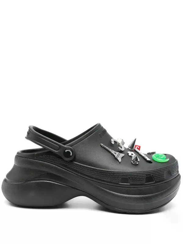 Balenciaga X Crocs Jibbitz Slippers - Black