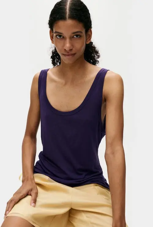 Silk Laundry Jersey Modal Scoop Tank
