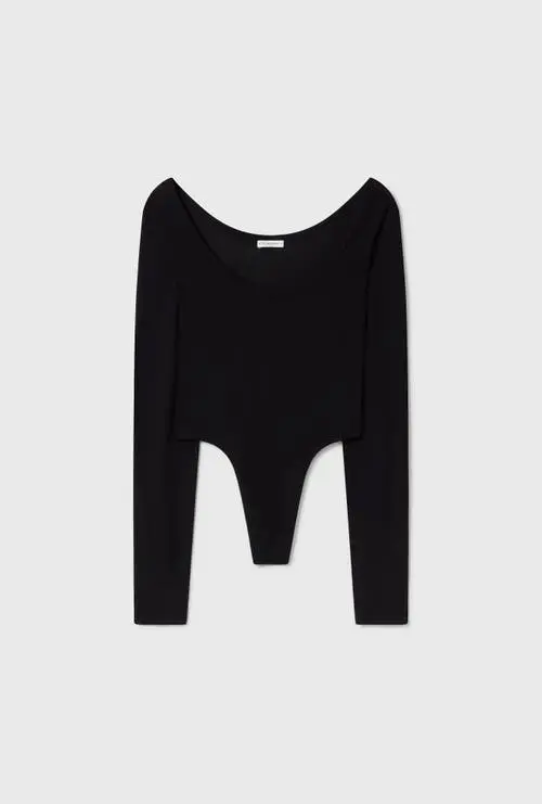 Silk Laundry Long Sleeve Bodysuit
