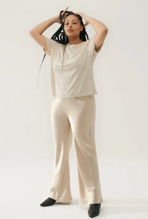 Silk Laundry Bias Cut Pants - Hazelnut