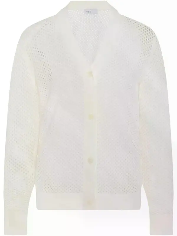 Rosetta Getty Mesh Pointelle Cardigan