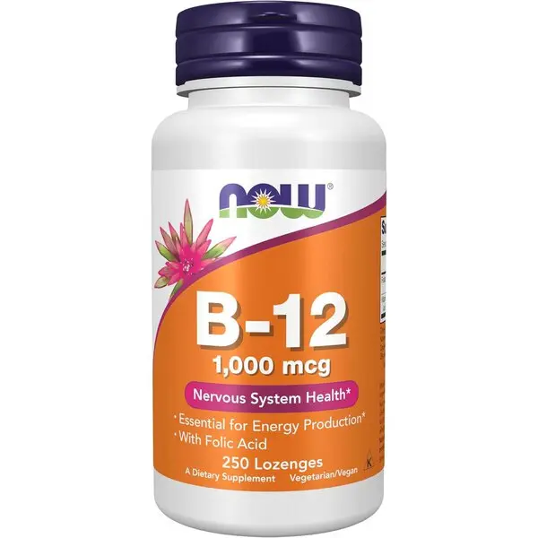 NOW FOODS Vitamin B-12 W/folic Acid Chewable