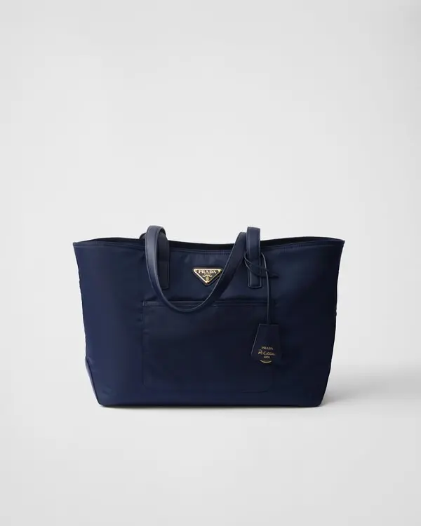 Prada Re-edition 1978 Re-nylon And Saffiano Leather Tote Bag - Baltic Blue