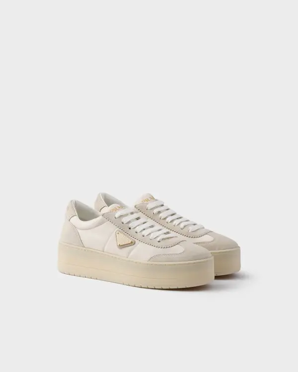 Prada Downtown Bold Sneakers - Ivory