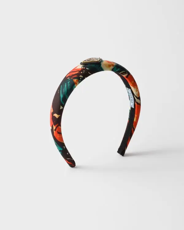 Prada Printed Headband - Orange