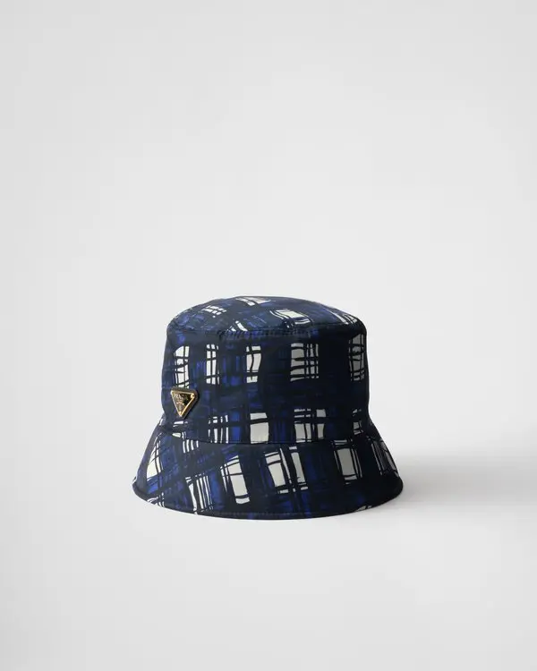 Prada Printed Re-nylon Bucket Hat - Ink Blue