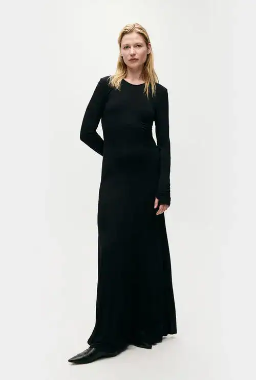 farm rio knit dress FARM Rio Multicolor Pretti Long Sleeve Knit Maxi Dress, Pretti Multicolor / XXS main image 0