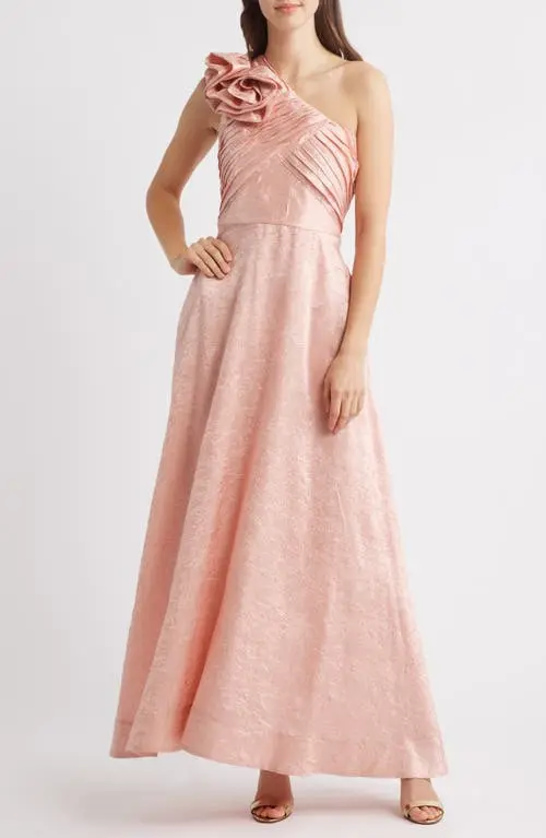 TAHARI ASL One-shoulder Ball Gown