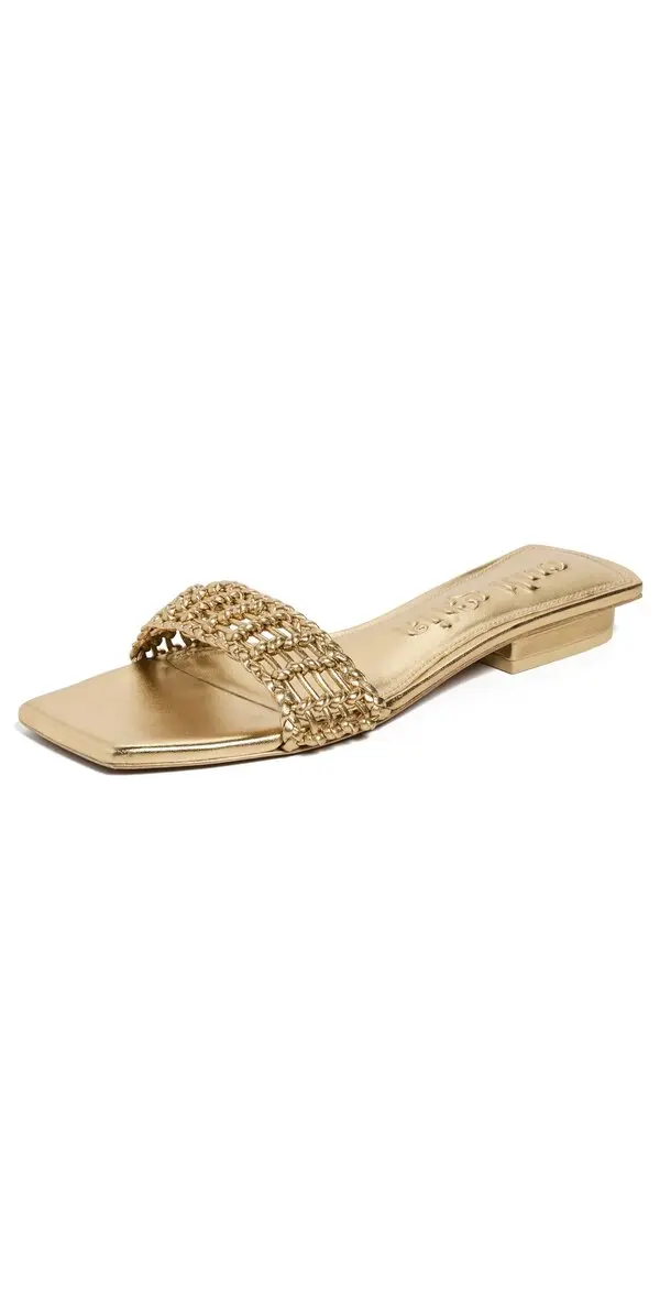 Cult Gaia Maya Metallic Sandals - Brass