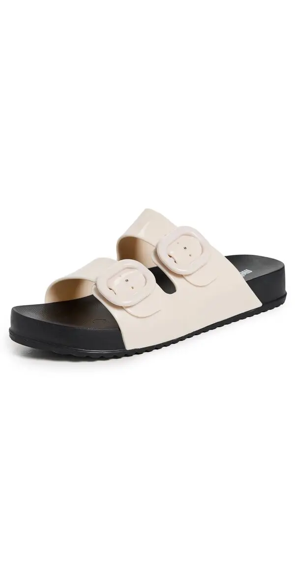 Melissa Cozy Jelly Slides - Black/beige