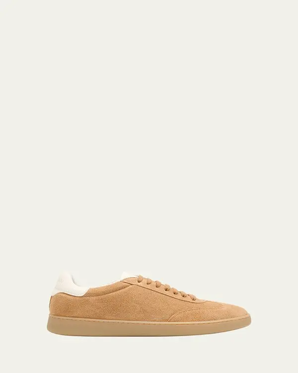 STUART WEITZMAN Banner Suede Wingtip Sneakers - Beige/white