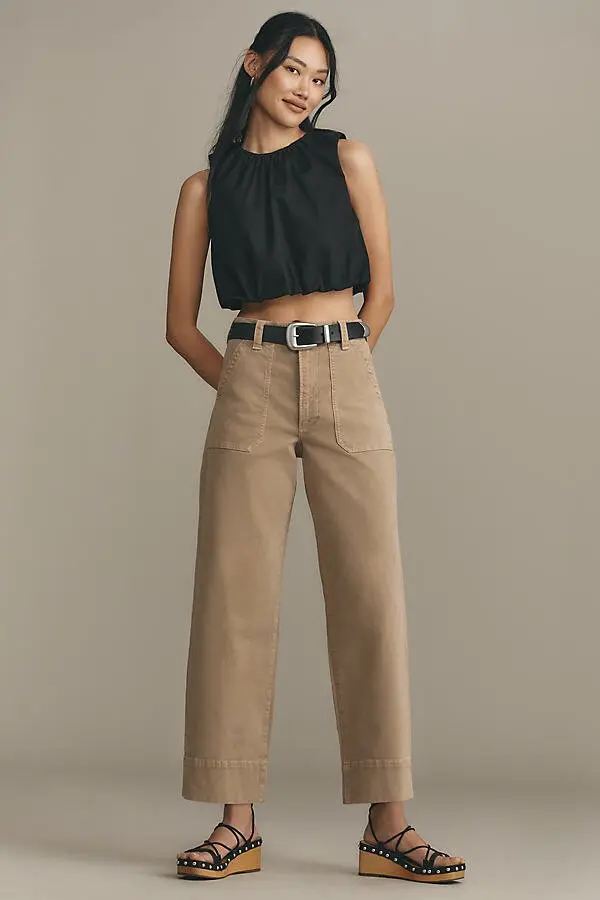 Paige Cameron Utility High-rise Ankle Jeans