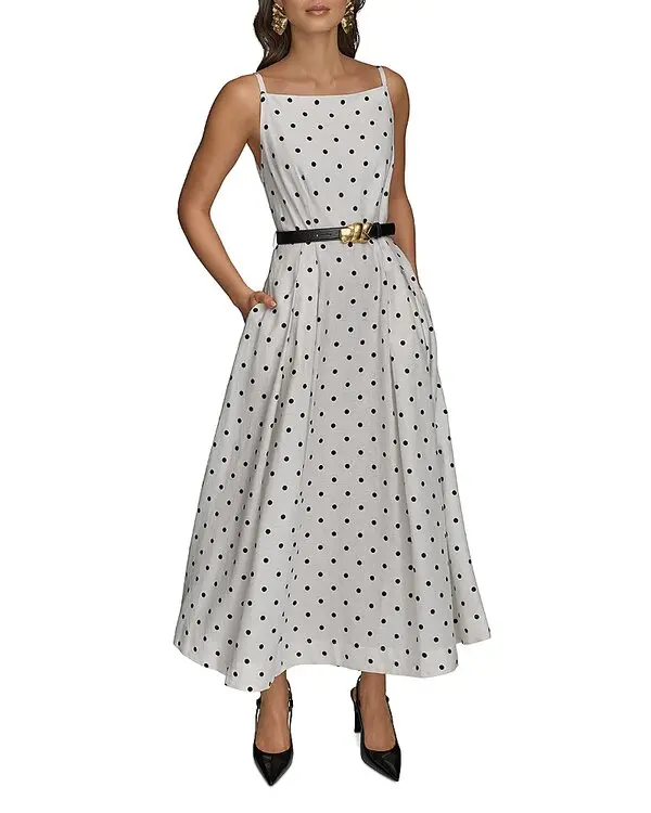 Donna Karan New York A-line Linen-blend Dress