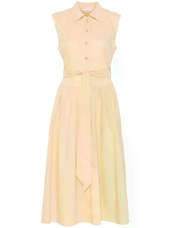Patrizia Pepe Poplin Midi Shirt Dress - Neutrals