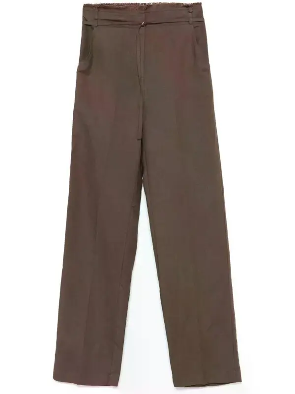 Patrizia Pepe Frayed Wide Leg Trousers
