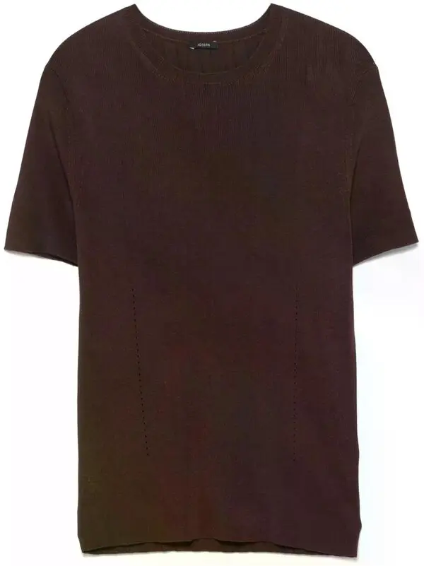 JOSEPH Ribbed T-shirt - Brown