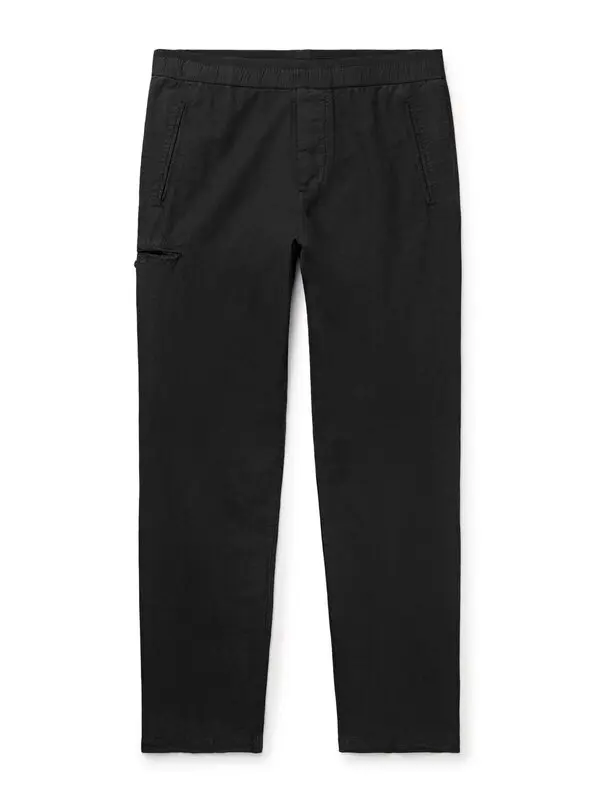 JAMES PERSE Tapered Cotton And Hemp-blend Trousers