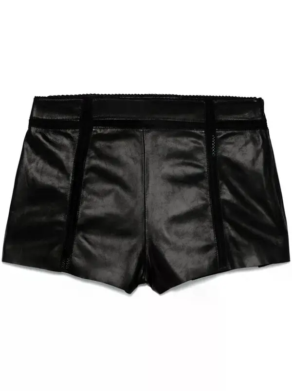 Blumarine Leather Hot Shorts