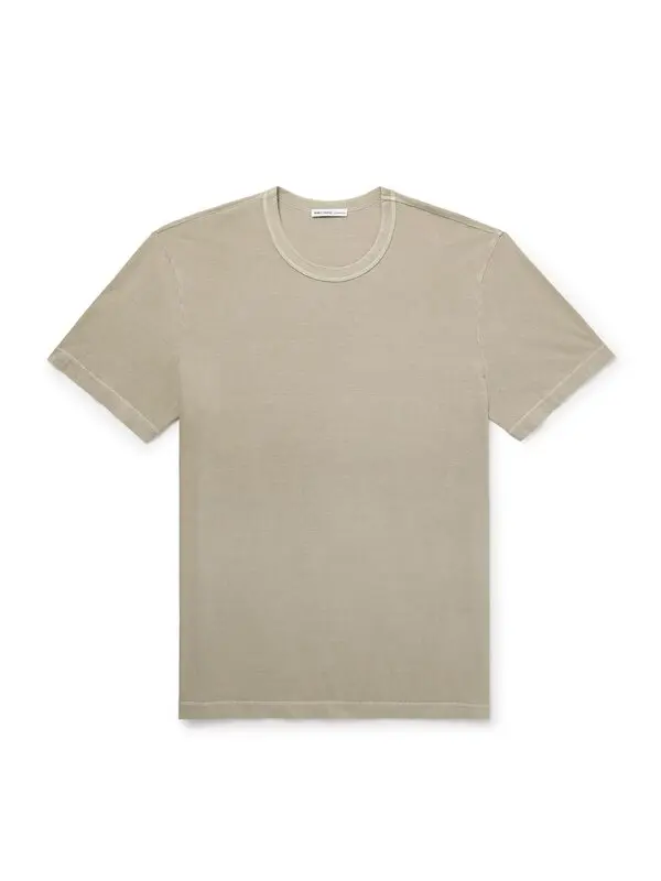 JAMES PERSE Combed Cotton-jersey T-shirt - Neutrals