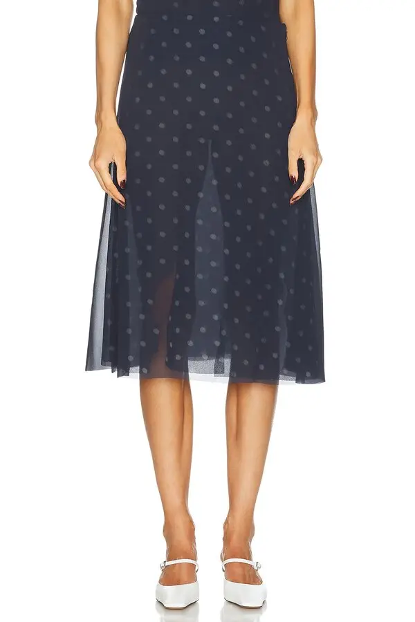 Acne Studios Iranee Skirt - Navy & White