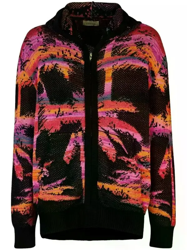LANEUS Palm-intarsia Cardigan