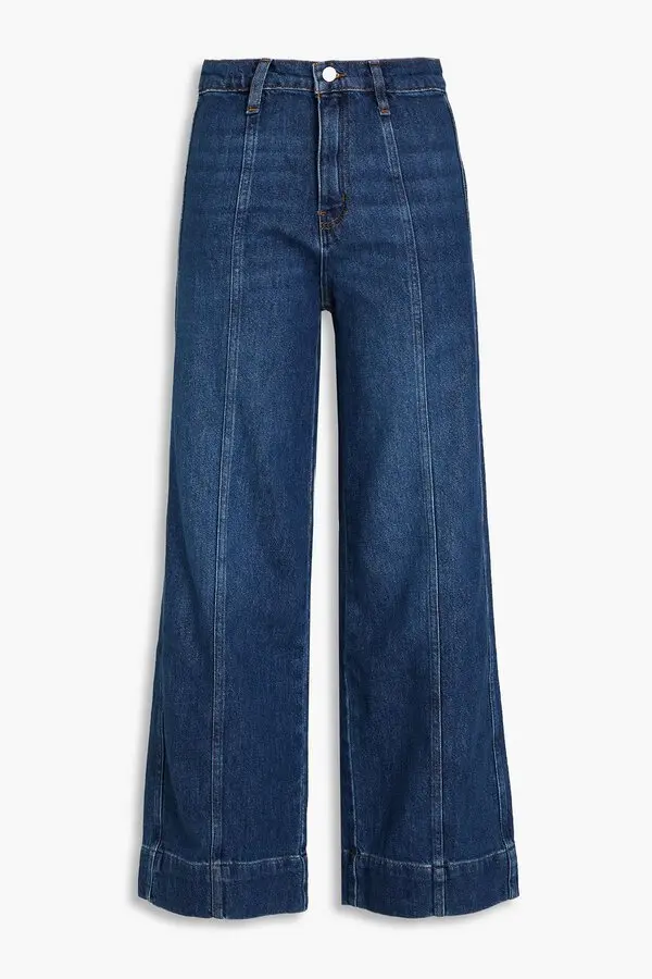 FRAME The Seamed Cropped Wide-leg Jeans