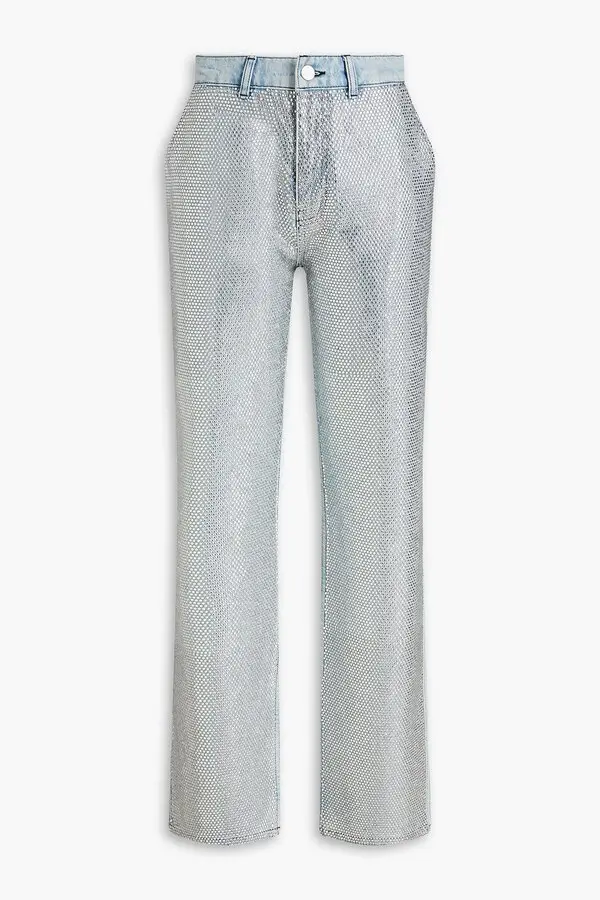 FRAME Le Jane Embellished Straight-leg Jeans