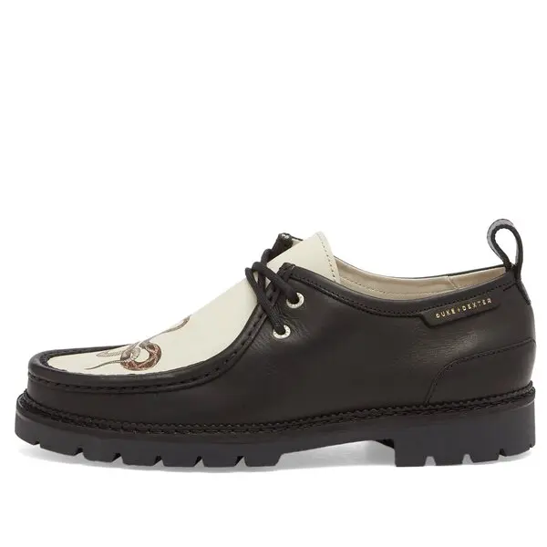 DUKE + DEXTER Moby Snake Print Leather Shoe