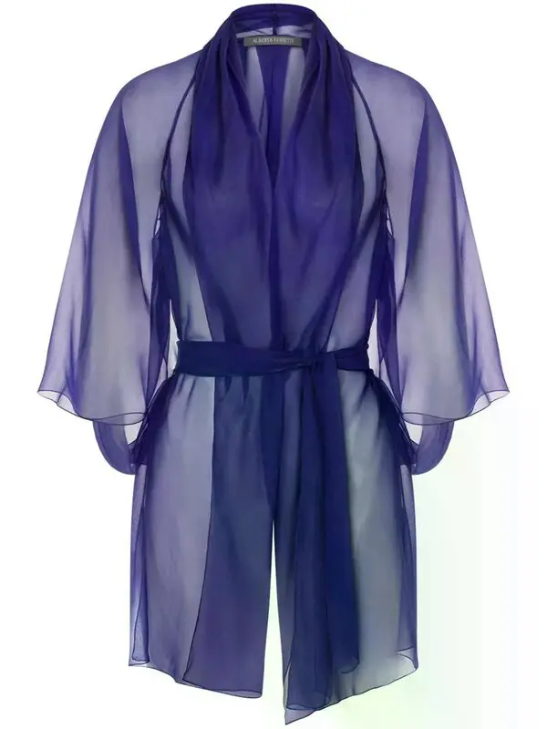 Alberta Ferretti Silk Jacket - Blue