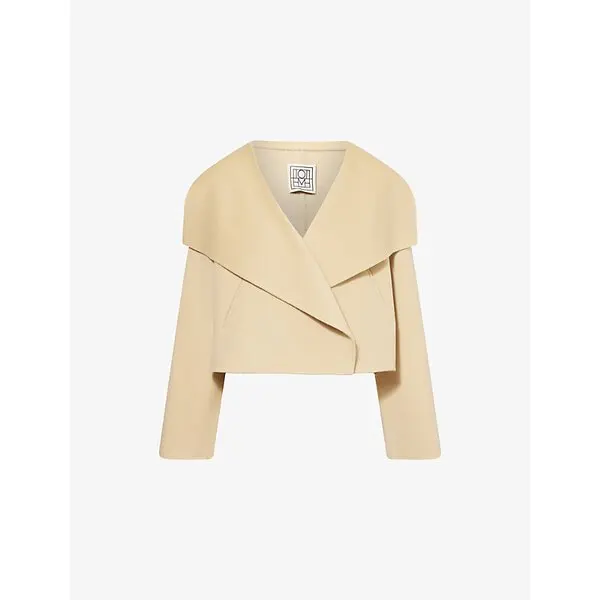 TOTÊME Asymmetric-hem Wide-lapels Wool Jacket