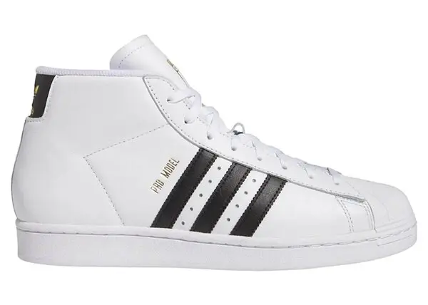 Adidas Pro Model Adv High-top Sneakers - Cloud White/core Black/gold Metallic