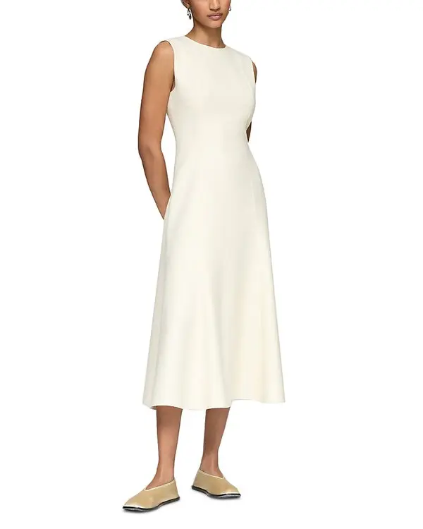 Lafayette 148 New York Textured Midi Dress - Cloud