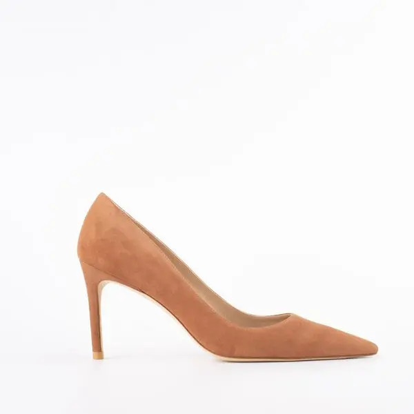 STUART WEITZMAN Suede Pointed Toe Pumps