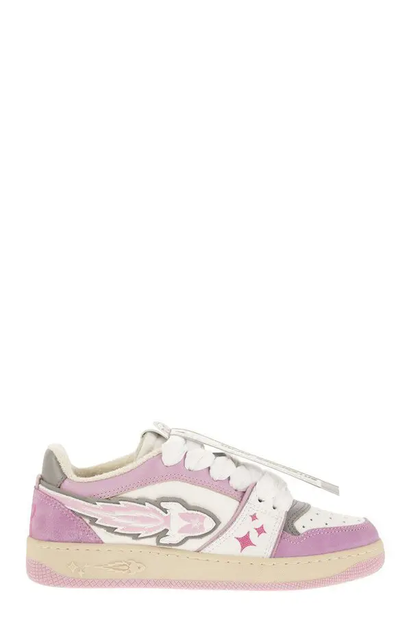 ENTERPRISE JAPAN Ej Egg Rocket Leather Trainers - Multicolor